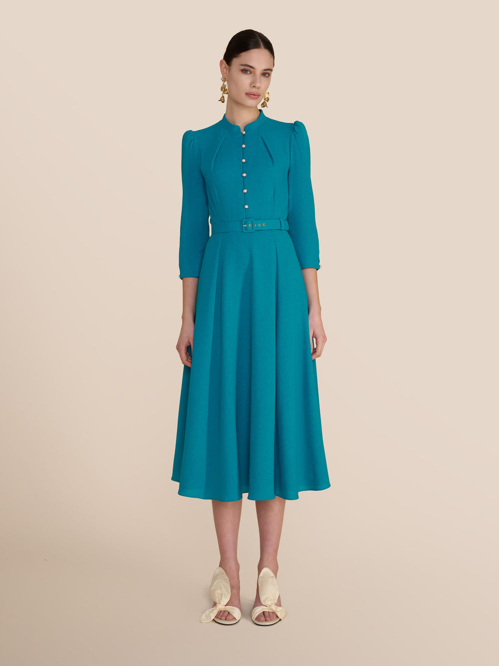 Ahana Mid Sleeve Azure Dress