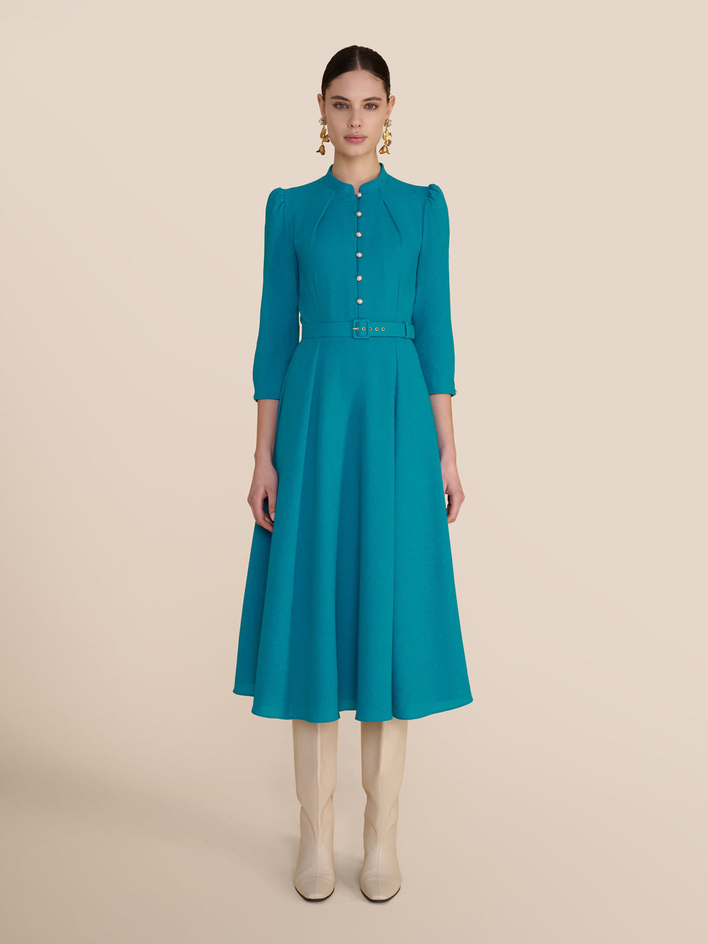 Ahana Mid Sleeve Azure Dress