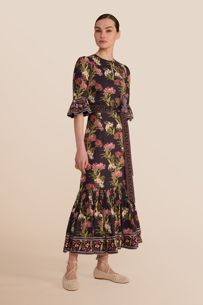 Aster Navy Geranium Dress | SS26 | Beulah London