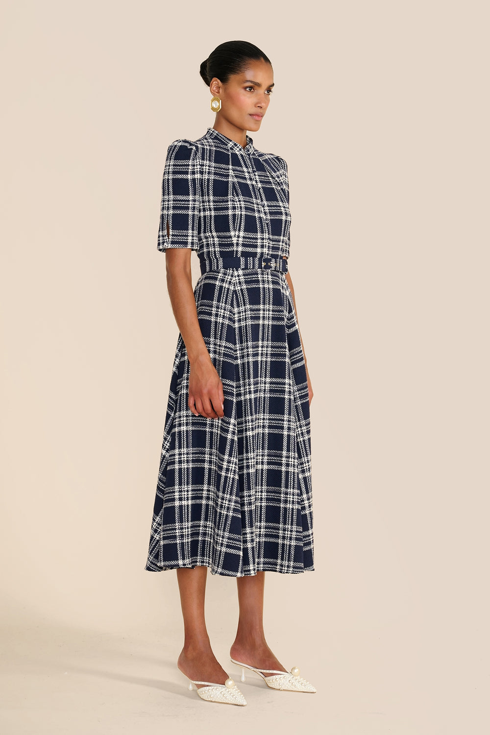 Ahana Check Dress For Ladies | Fit-and-Flare Summer Grace by Beulah