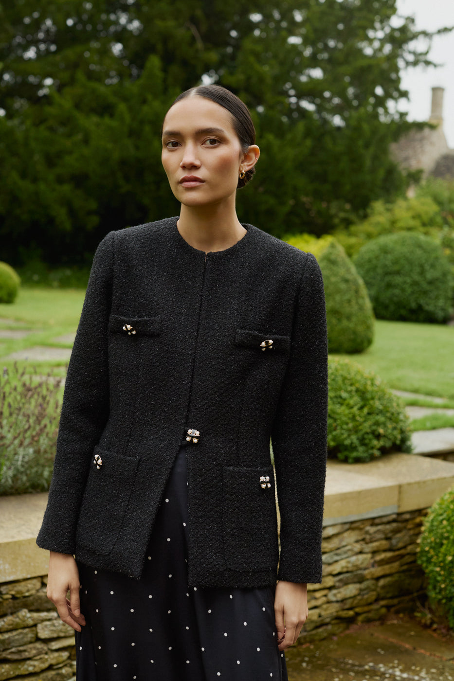 Charlotte Black Sparkle Jacket – Beulah London