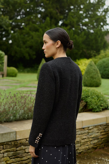 Charlotte Black Sparkle Jacket – Beulah London