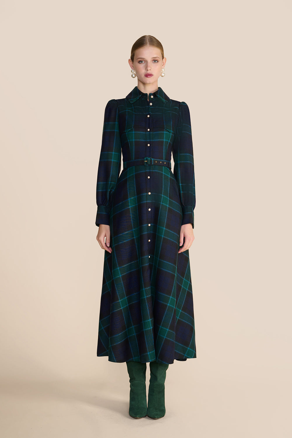 Isadora Tartan Womens Wool Dress | Luxe Seasonal Style by Beulah