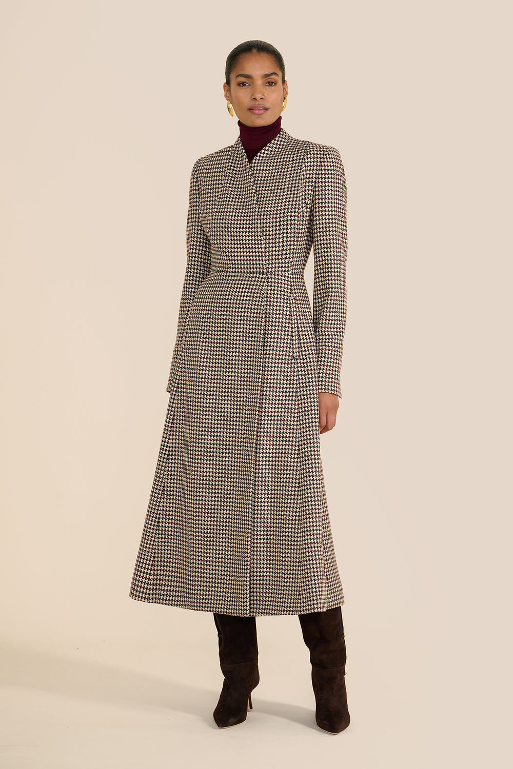 Full Length Check Coat For Women | Stately Outerwear by Beulah