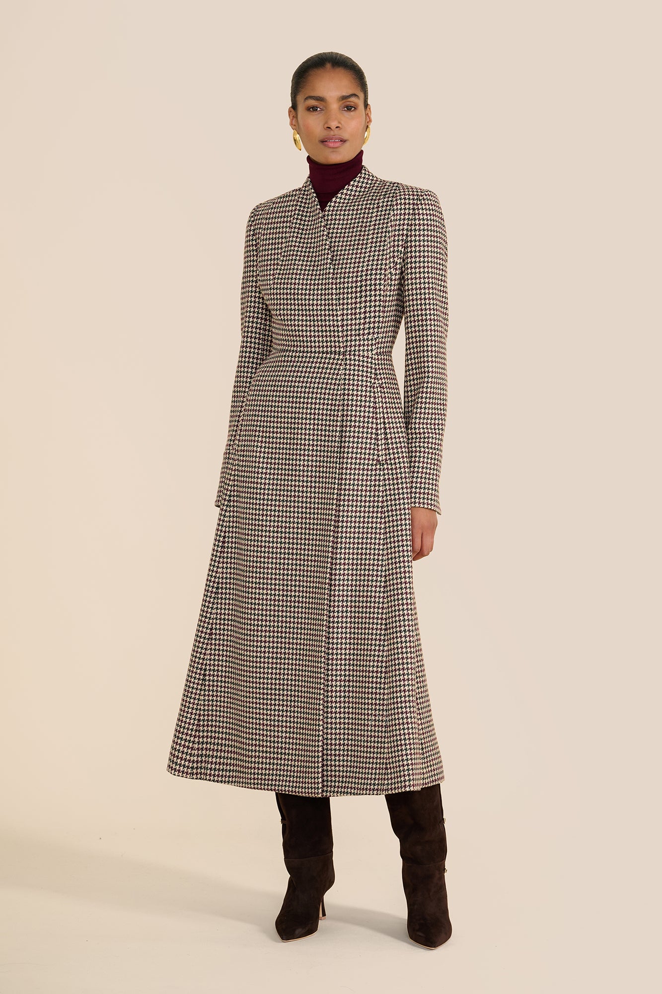 Full Length Check Coat For Women | Stately Outerwear by Beulah